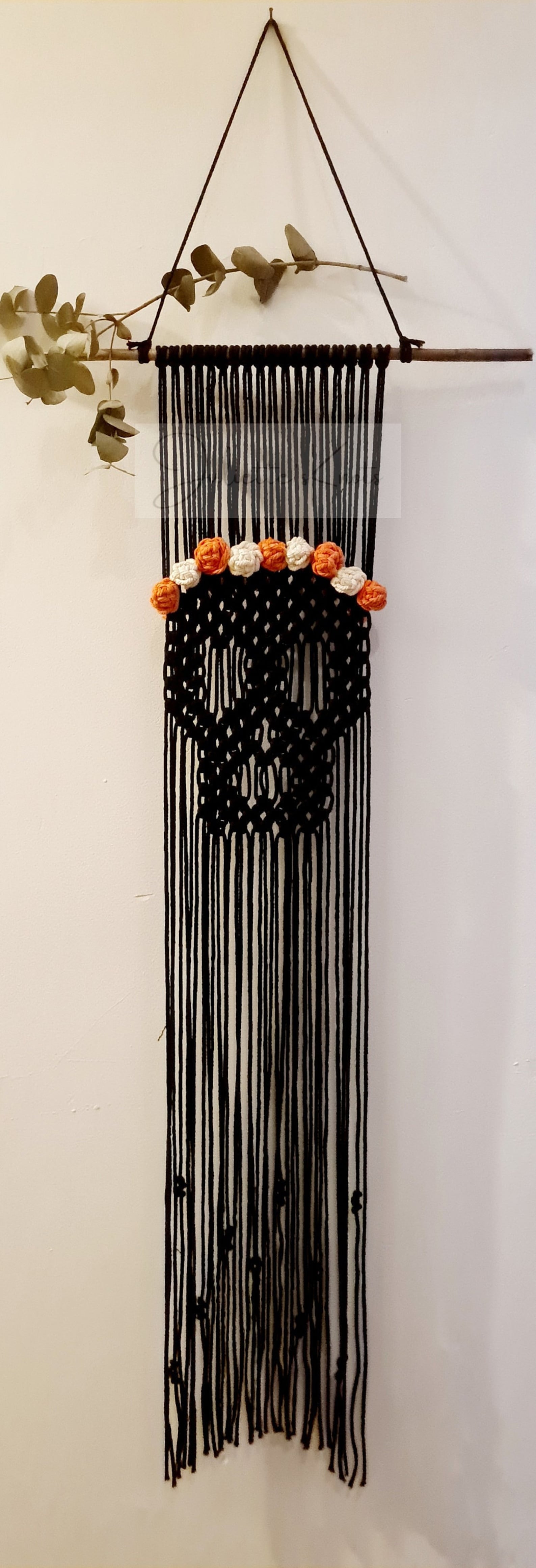 Macramé "sugar Skull" Halloween Wall Hanging - Etsy