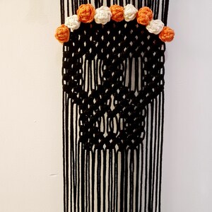 Macramé "sugar Skull" Halloween Wall Hanging - Etsy