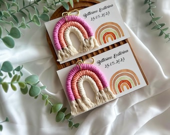 Custom Rainbow Macrame Keychains, Macrame Rainbow, Personalized Keychain, Rainbow Mini Macrame ...