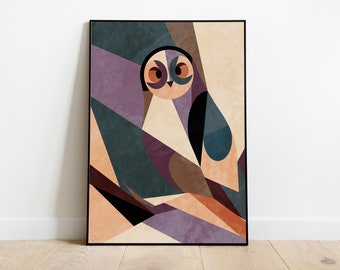Modern Owl Art - Etsy