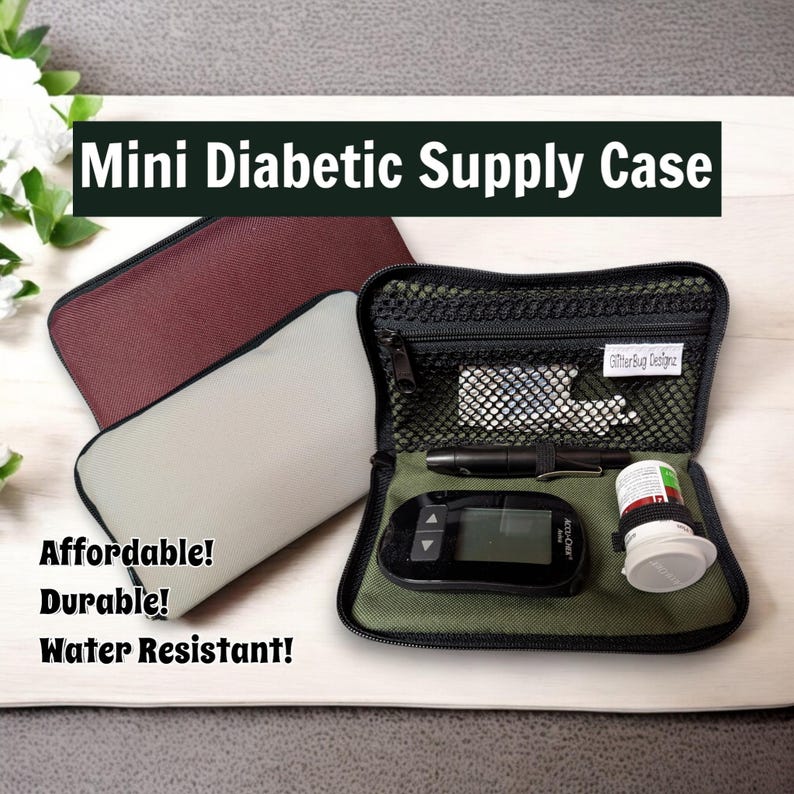 Mini Diabetic Case - Water Resistant Canvas - Etsy