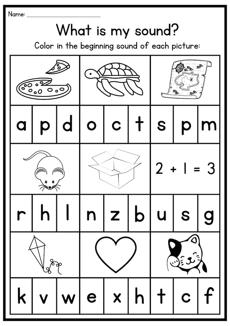 Beginning Sound Worksheets! Phonological Awareness! Phonics! Worksheets ...