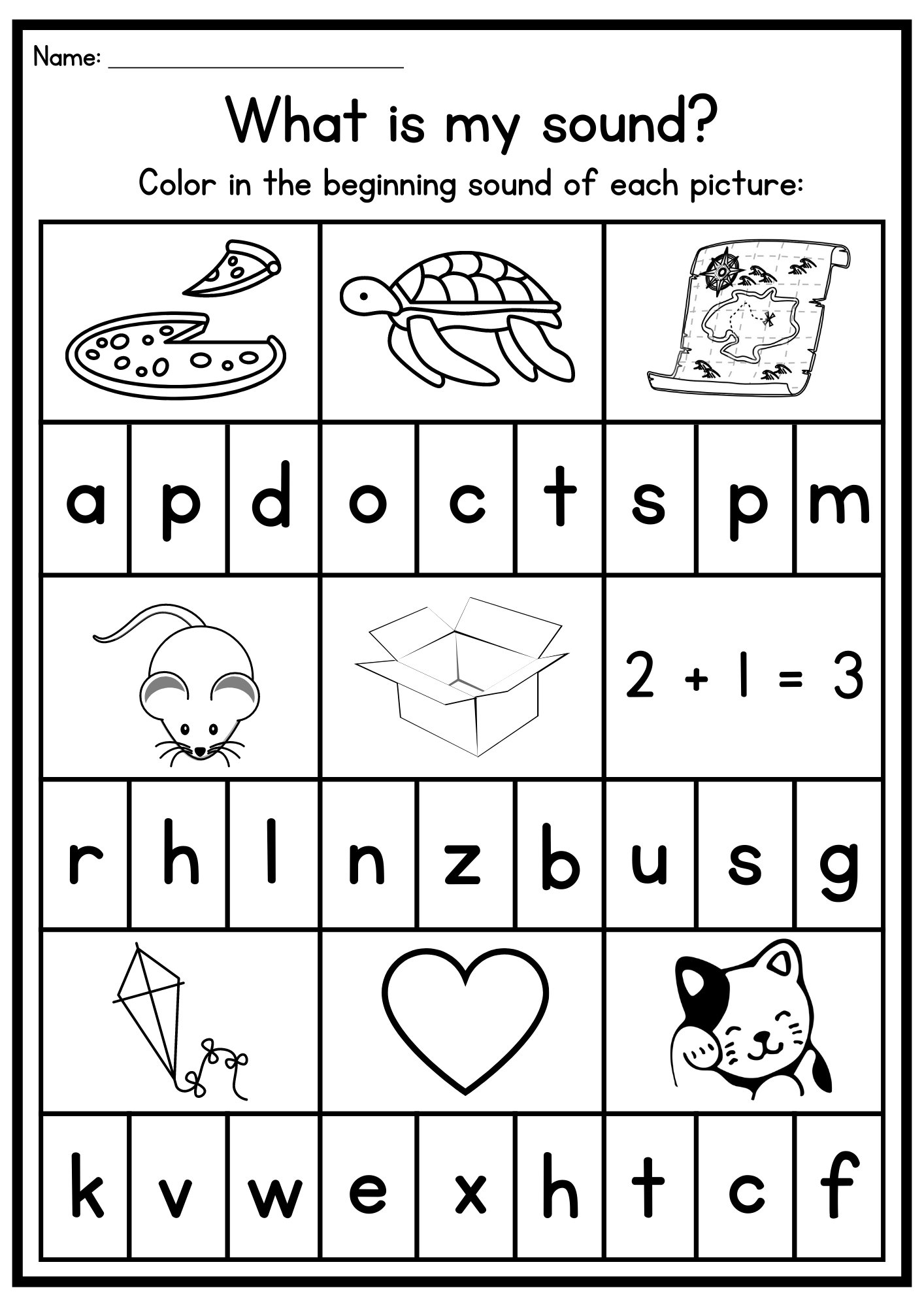 Beginning Sound Worksheets! Phonological Awareness! Phonics! Worksheets ...