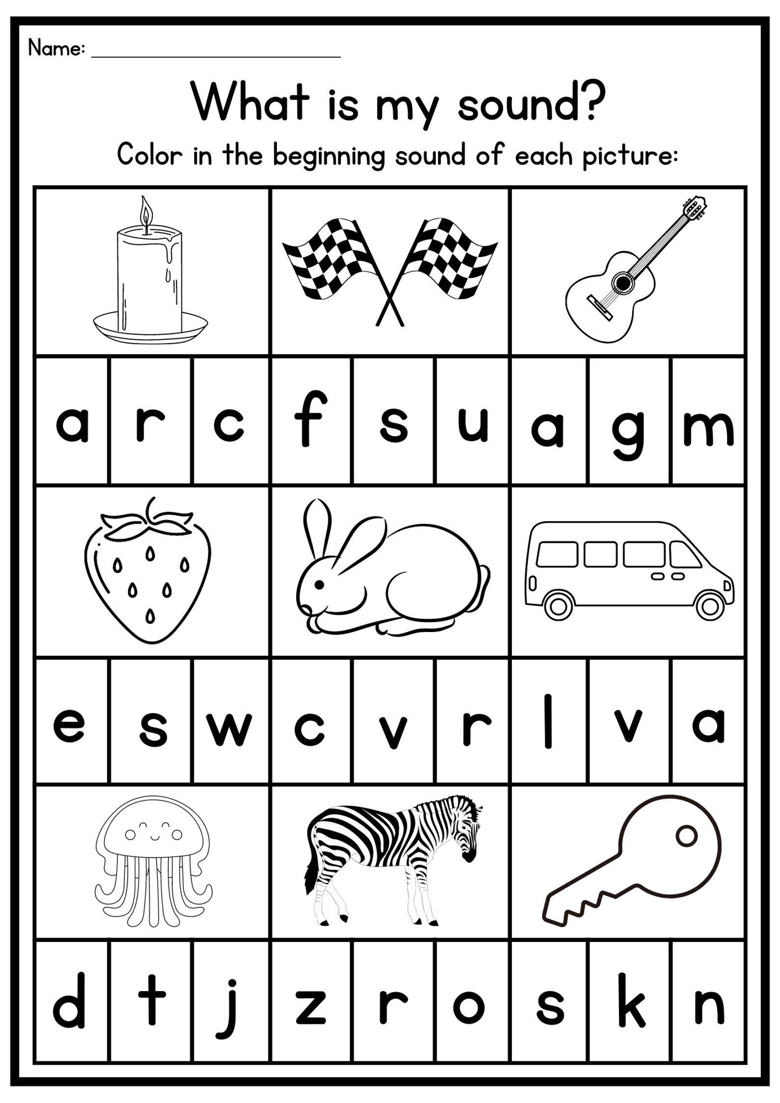 Beginning Sound Worksheets! Phonological Awareness! Phonics! Worksheets ...