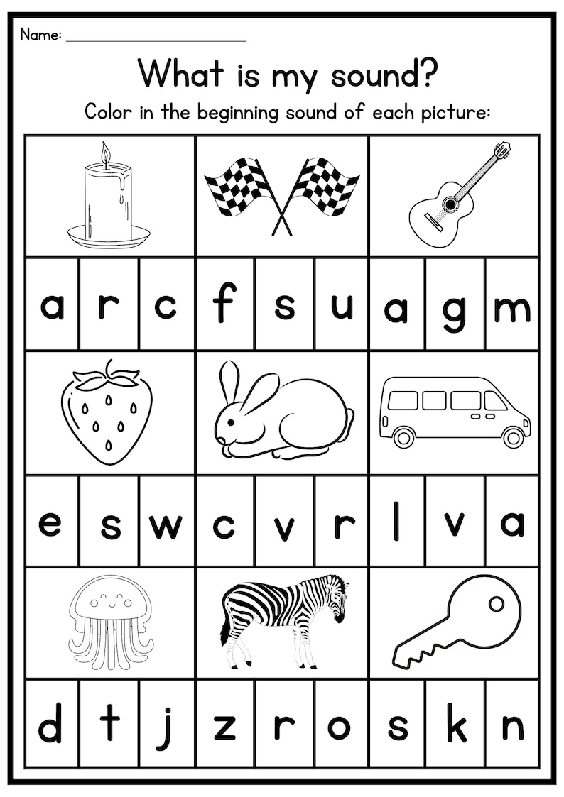 Beginning Sound Worksheets! Phonological Awareness! Phonics! Worksheets ...