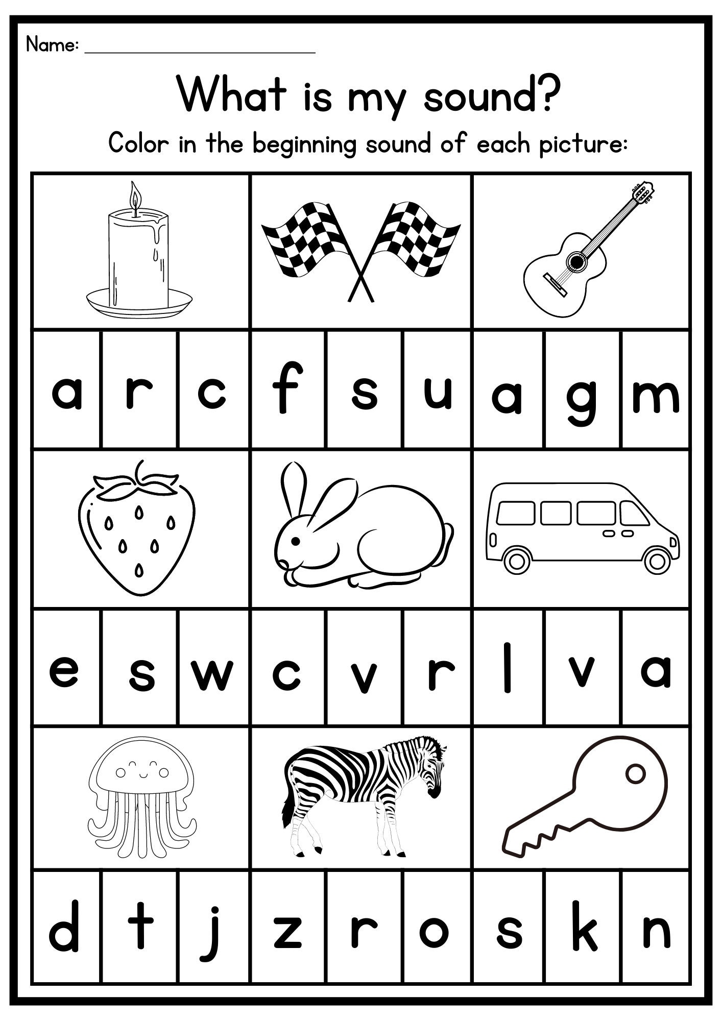Beginning Sound Worksheets! Phonological Awareness! Phonics! Worksheets ...