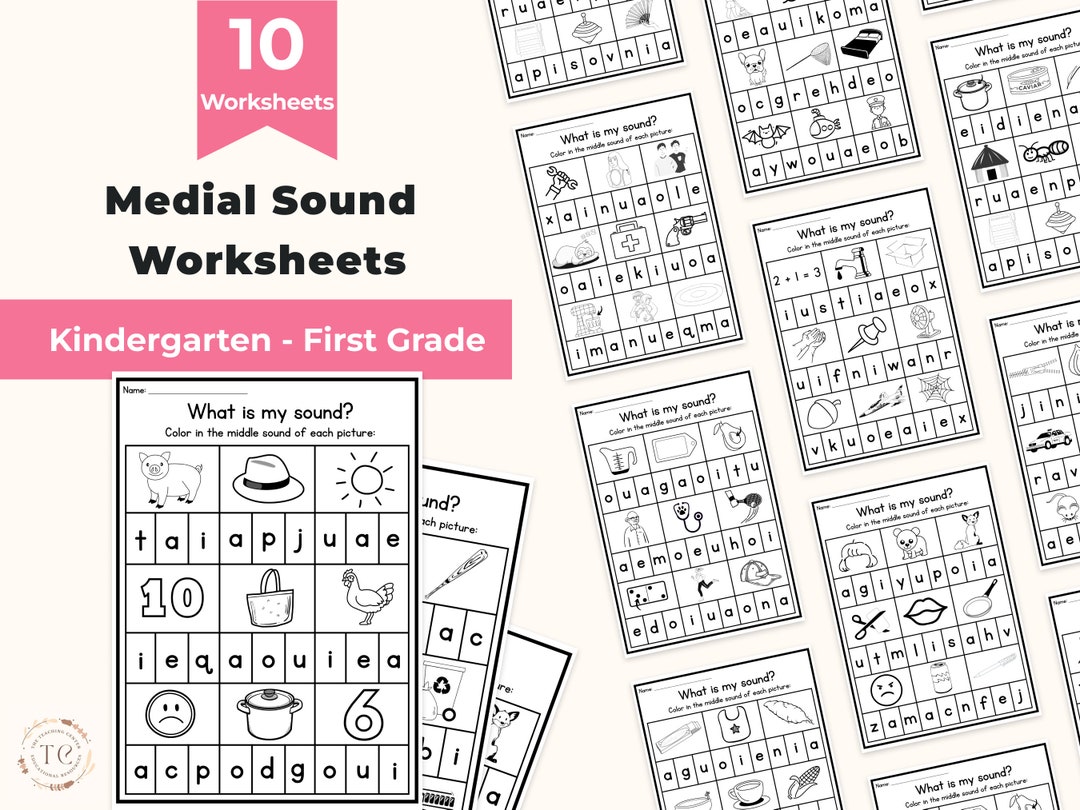 Medial Sound Worksheets! Middle Sound Worksheets! Phonics! Pre ...