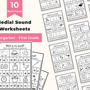 Medial Sound Worksheets! Middle Sound Worksheets! Phonics! Pre ...