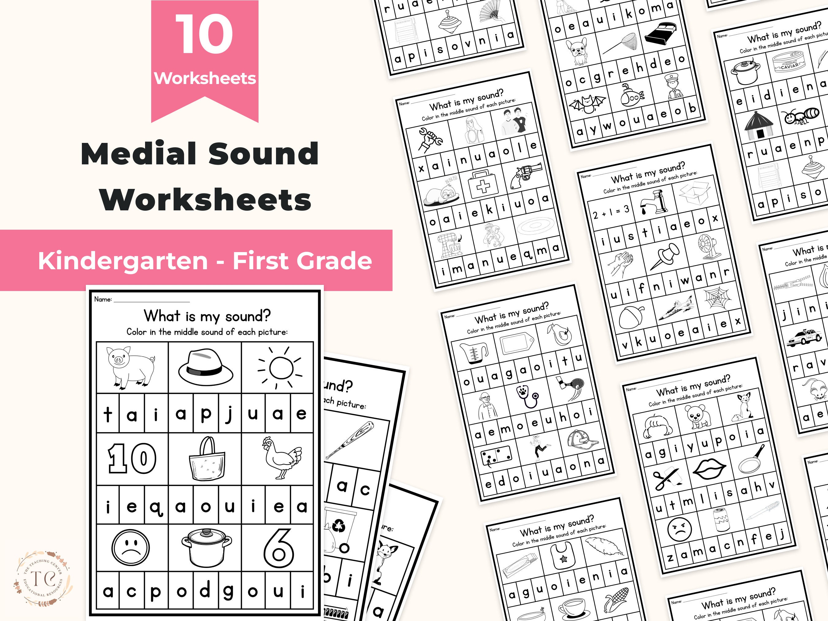 Medial Sound Worksheets! Middle Sound Worksheets! Phonics! Pre ...