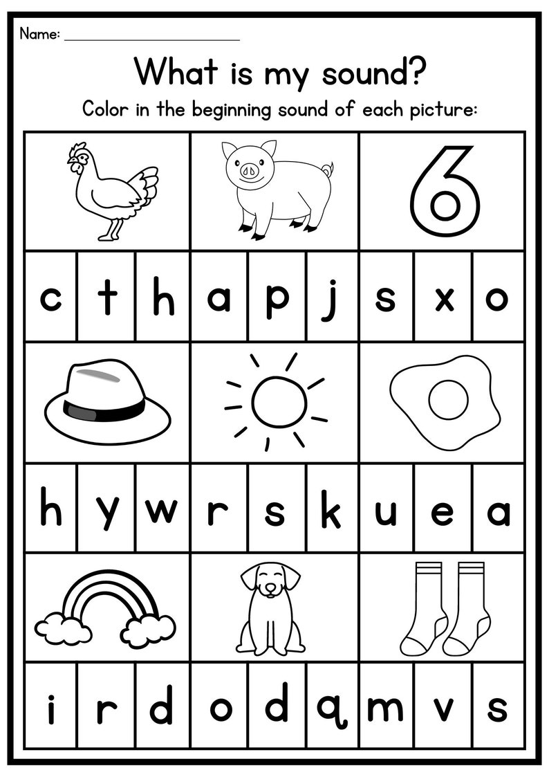 Beginning Sound Worksheets! Phonological Awareness! Phonics! Worksheets ...