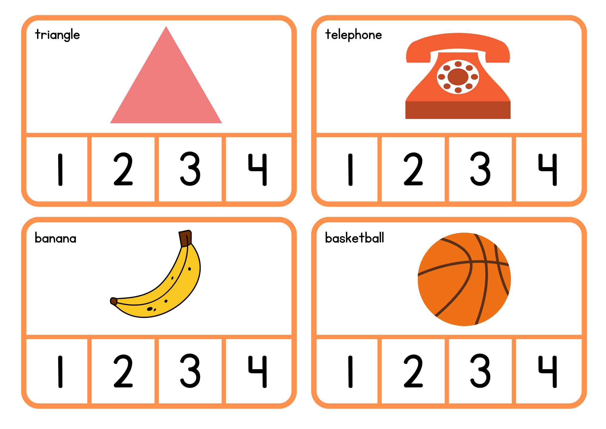 Syllables. Clip Cards. Counting Syllables. Printable. Kindergarten ...