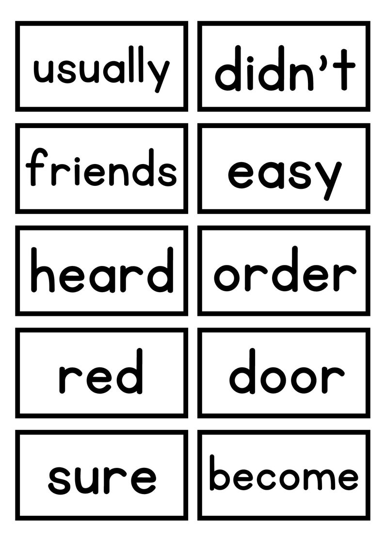 Fry's Sight Words Flashcards Bundle, First to Tenth Hundred (printable ...
