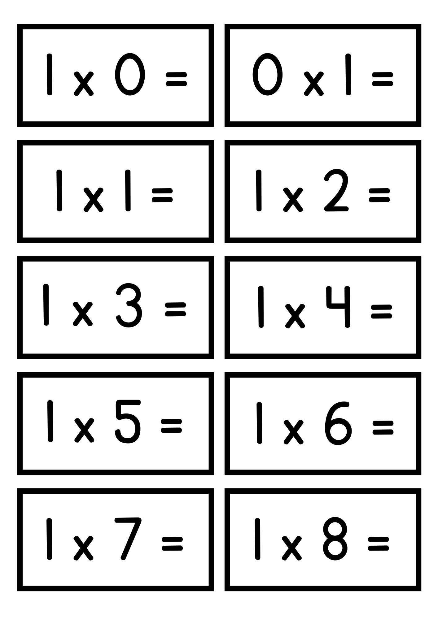 Multiplication Facts Flashcards Bundle, 0-12 (homeschool) - Etsy