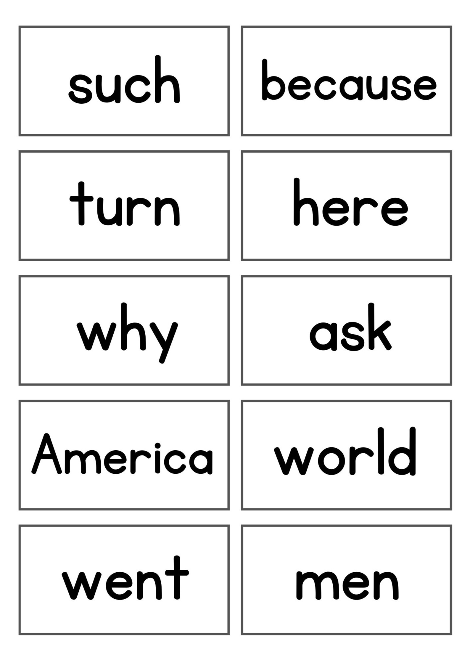 Fry's Second 100 Sight Words. Printable. Flashcards. - Etsy