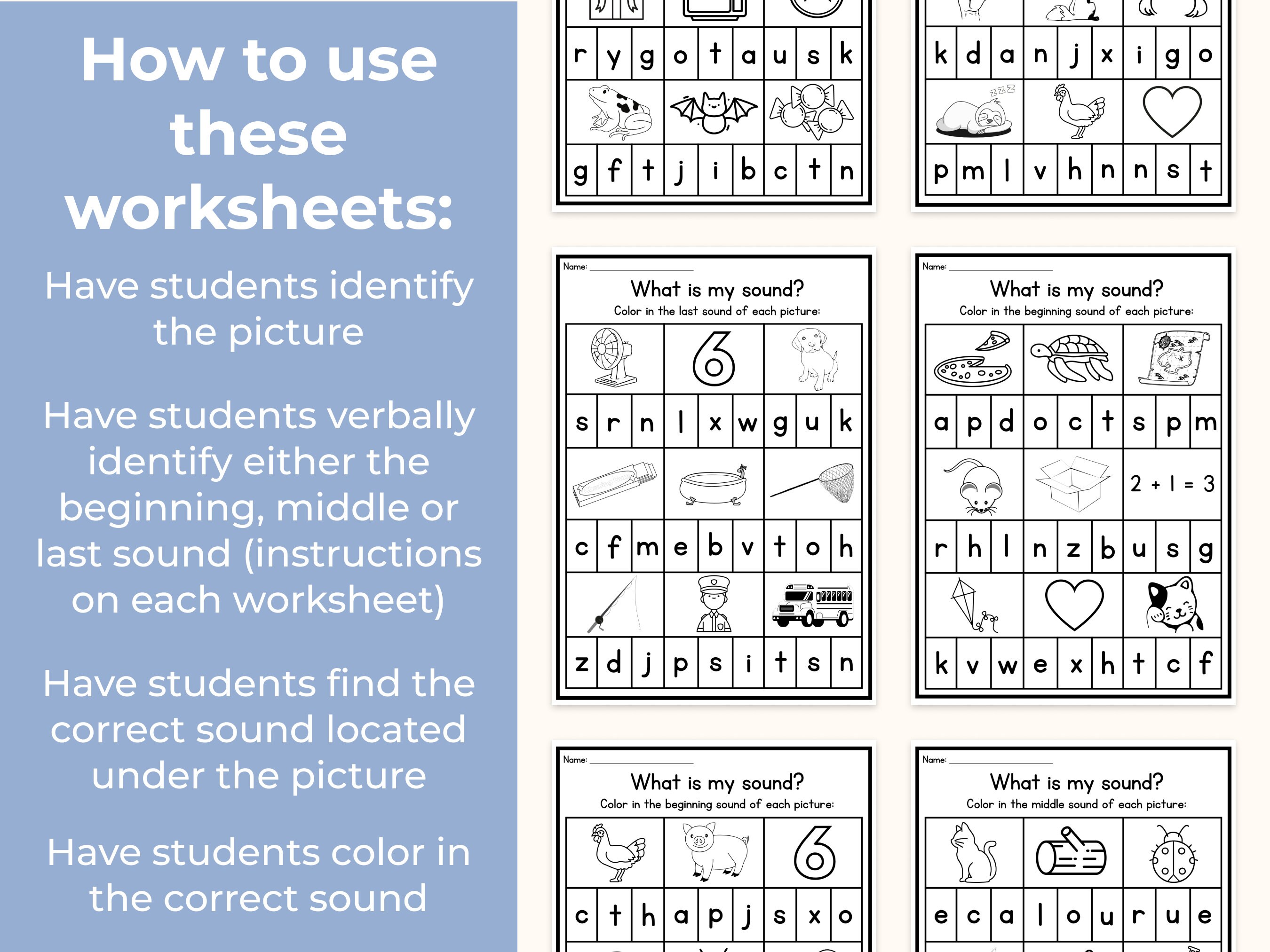 Phonemic Awareness! Bundle! Phonics! Worksheets! Reading! Activities ...