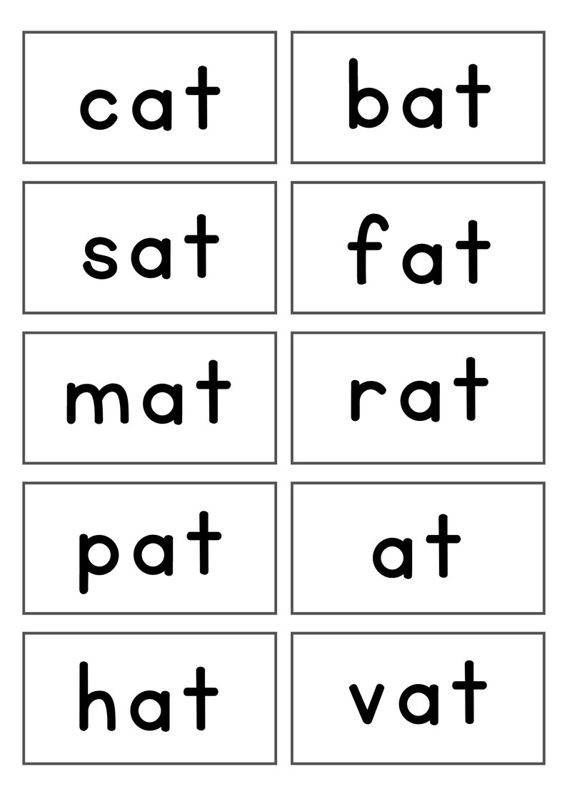 CVC Words. Flashcards. Consonant Vowel Consonant. Reading. - Etsy