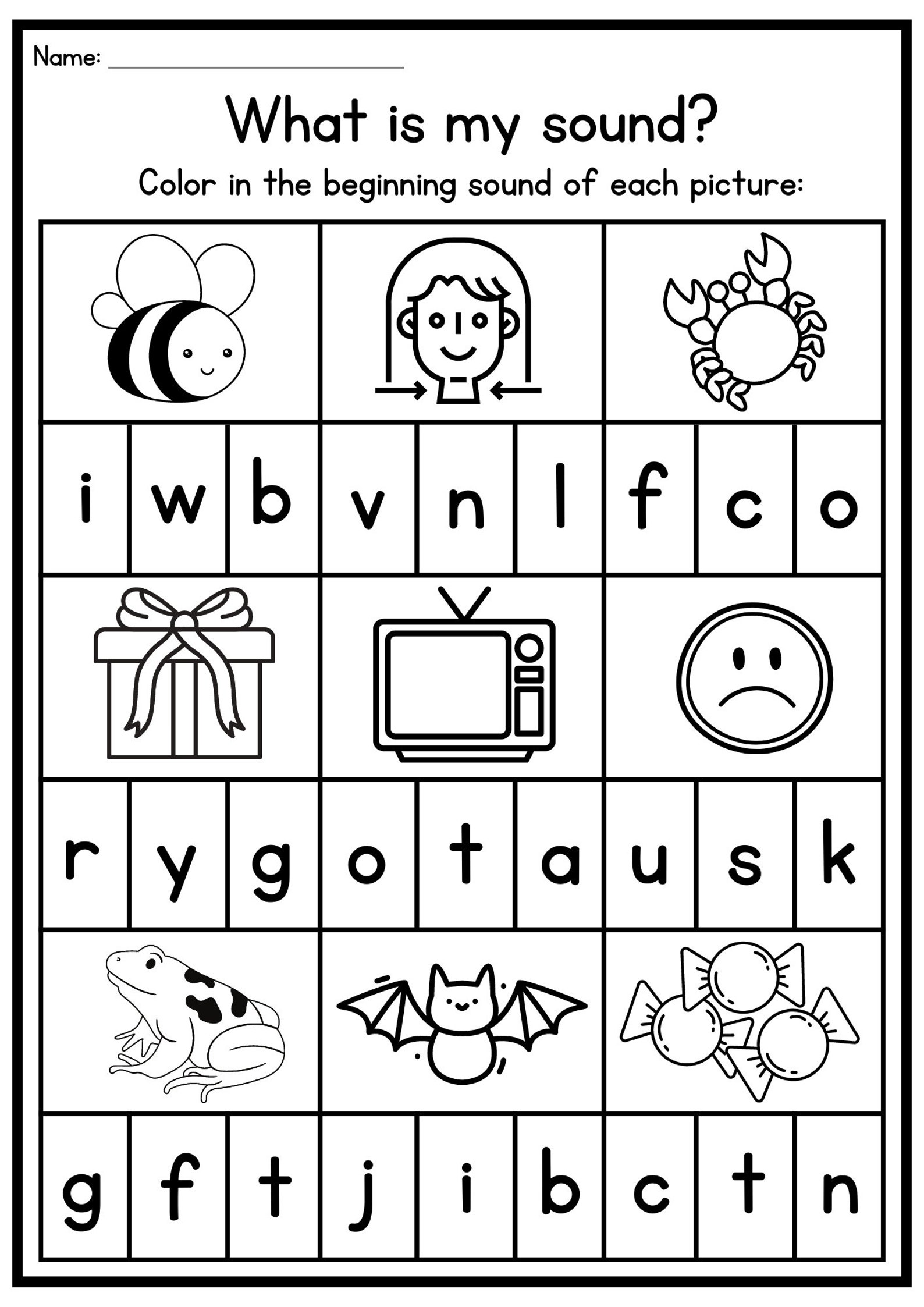 Beginning Sound Worksheets! Phonological Awareness! Phonics! Worksheets ...