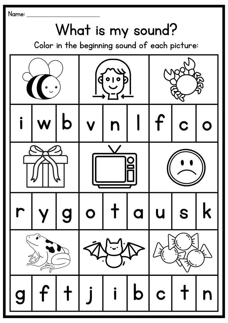 Beginning Sound Worksheets! Phonological Awareness! Phonics! Worksheets ...