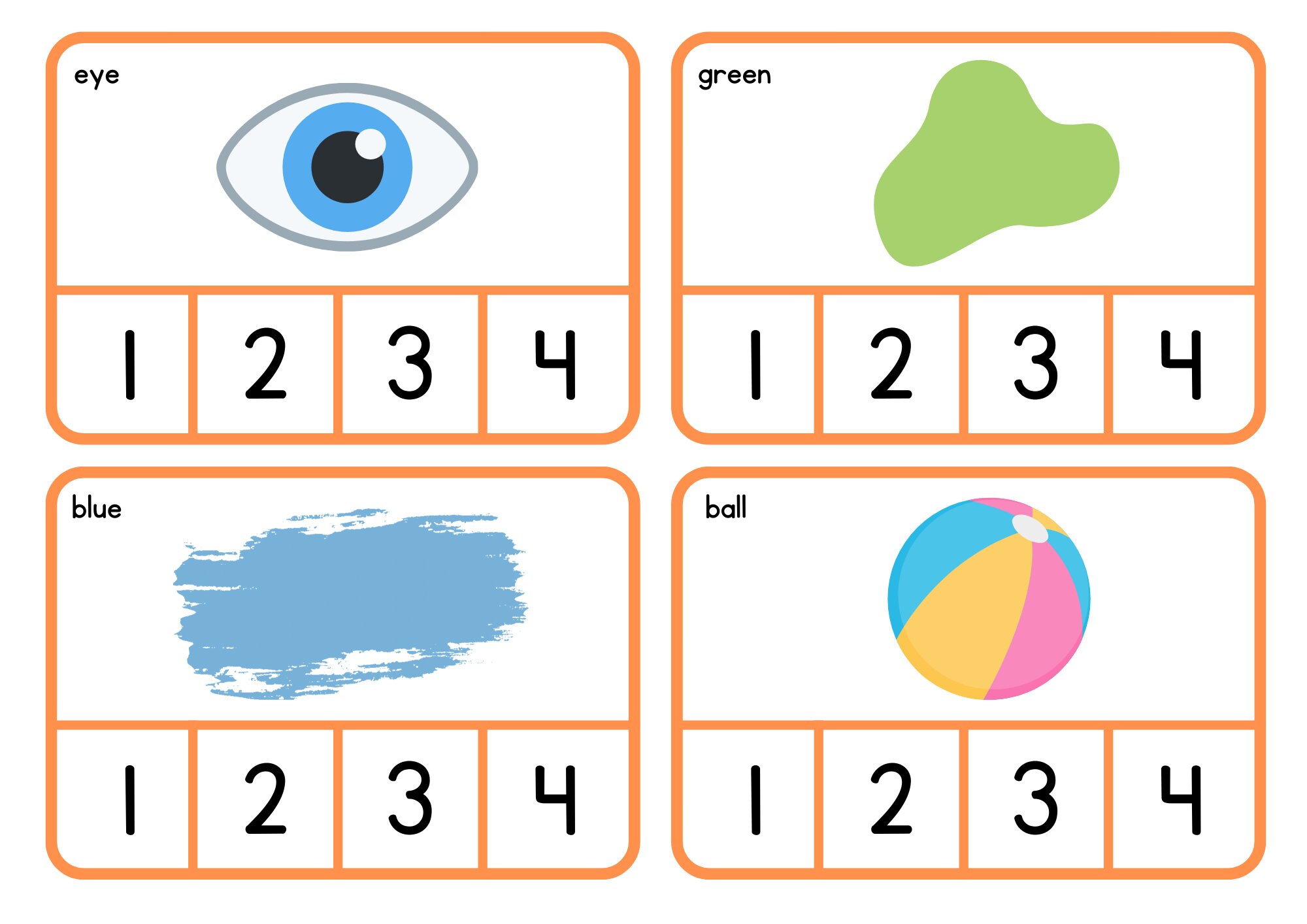 Syllables. Clip Cards. Counting Syllables. Printable. Kindergarten ...
