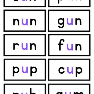 CVC Words! Flashcards! Consonant Vowel Consonant! Printable ...