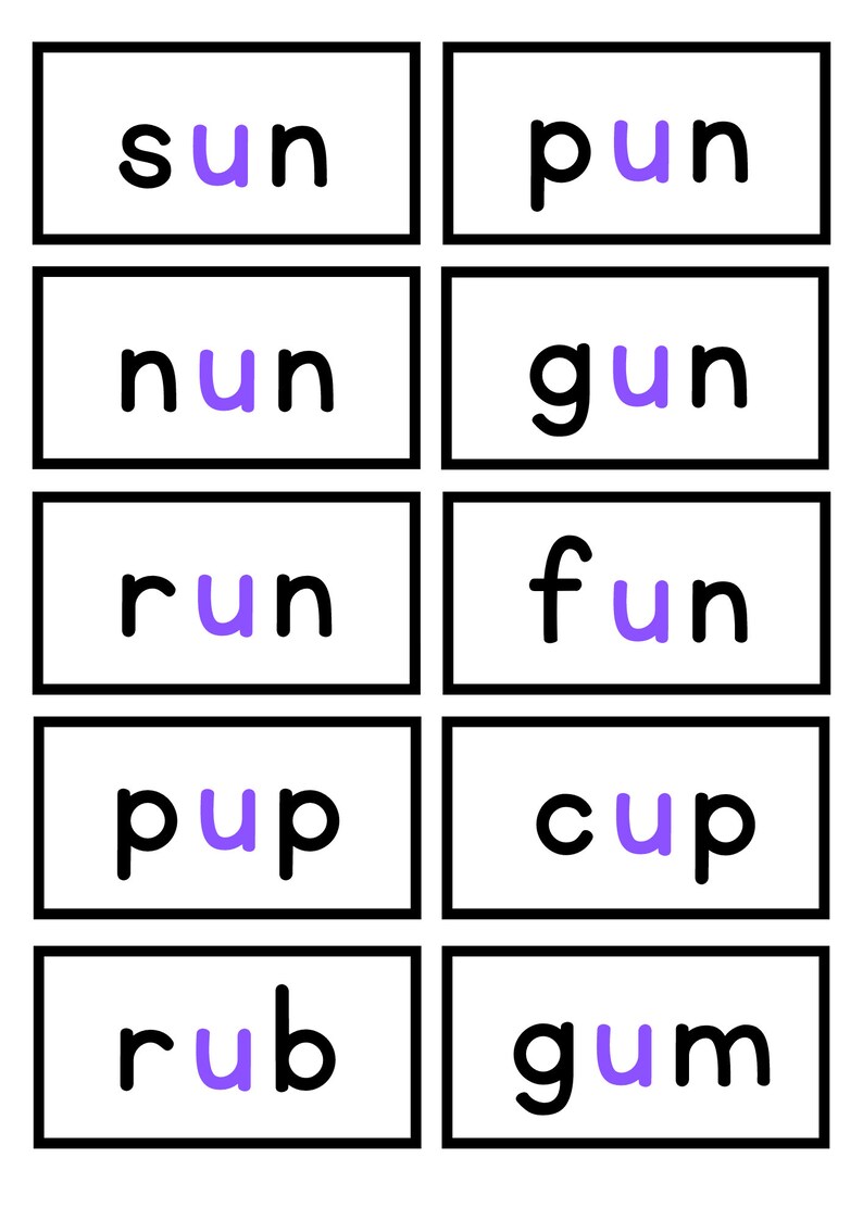 CVC Words! Flashcards! Consonant Vowel Consonant! Printable ...