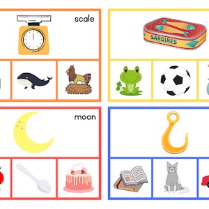 Rhyming Words Clip Cards – Pre-k to Kindergarten (digital Download) - Etsy