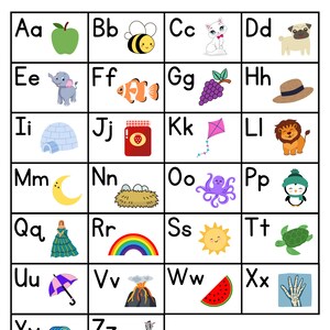 Colorful Alphabet Posters + Charts, Classroom Display (28 Prints ...
