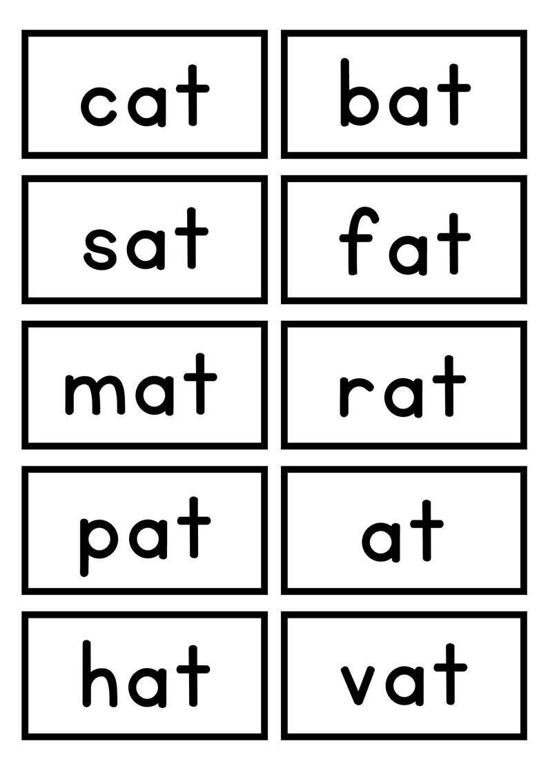 CVC Words Flashcards Consonant Vowel Consonant Reading Blend CVC Words ...