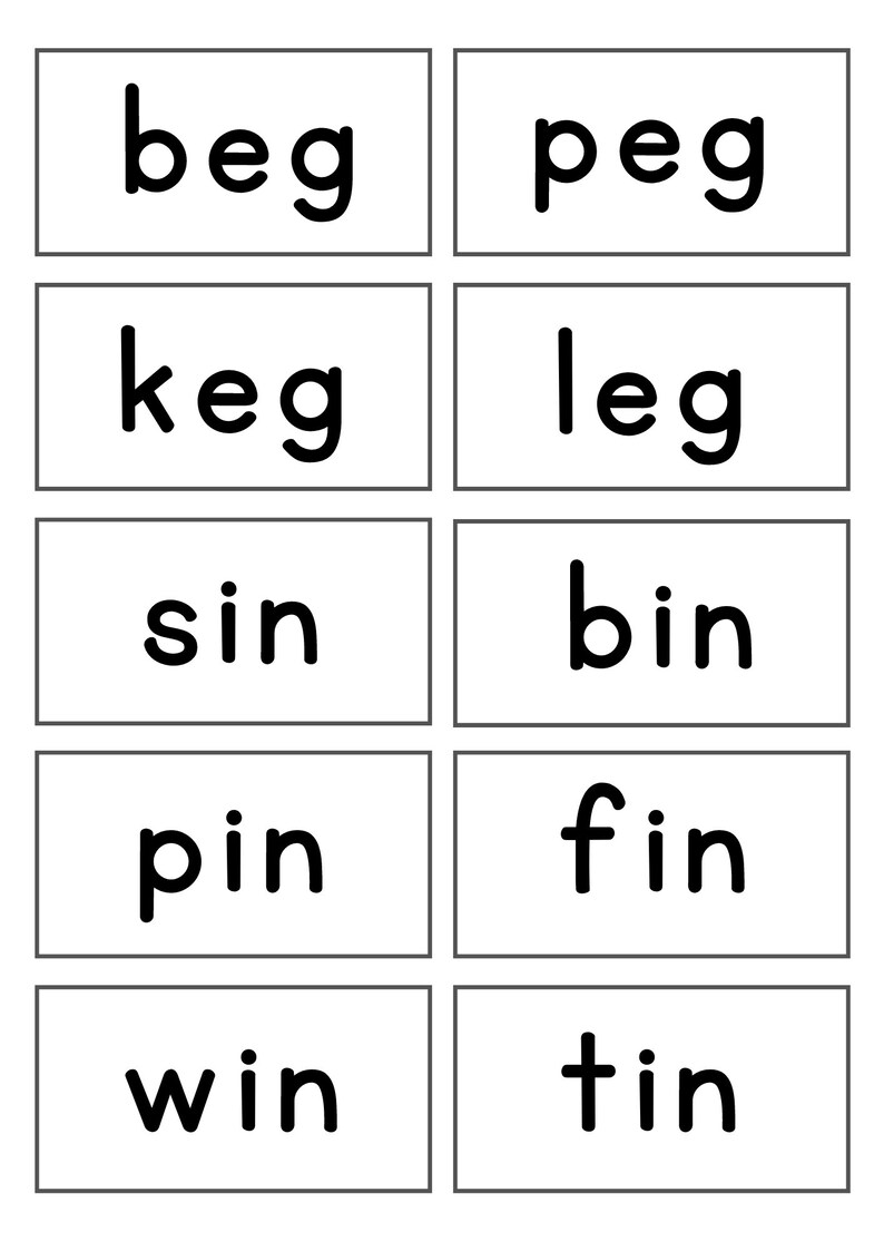 CVC Words. Flashcards. Consonant Vowel Consonant. Reading. - Etsy