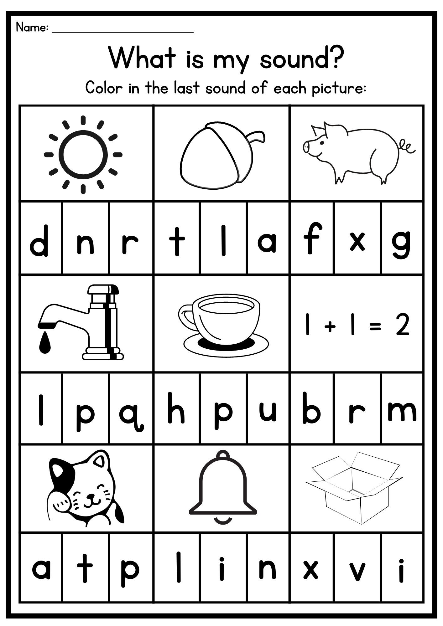 Ending Sound Worksheets! Phonics! CVC! Phonemic Awareness! Pre ...