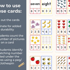 Counting Clip Cards – Math Activity, Pre-k to Kindergarten (digital ...
