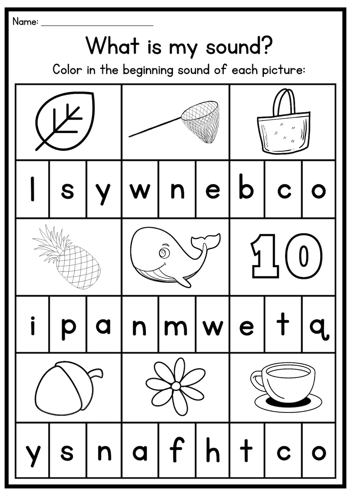 Beginning Sound Worksheets! Phonological Awareness! Phonics! Worksheets ...
