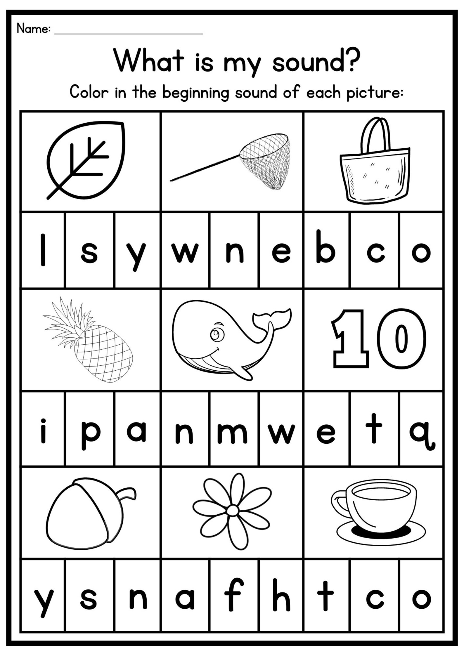 Beginning Sound Worksheets! Phonological Awareness! Phonics! Worksheets ...