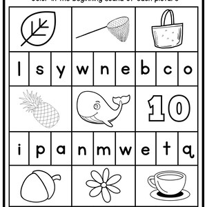 Beginning Sound Worksheets! Phonological Awareness! Phonics! Worksheets ...