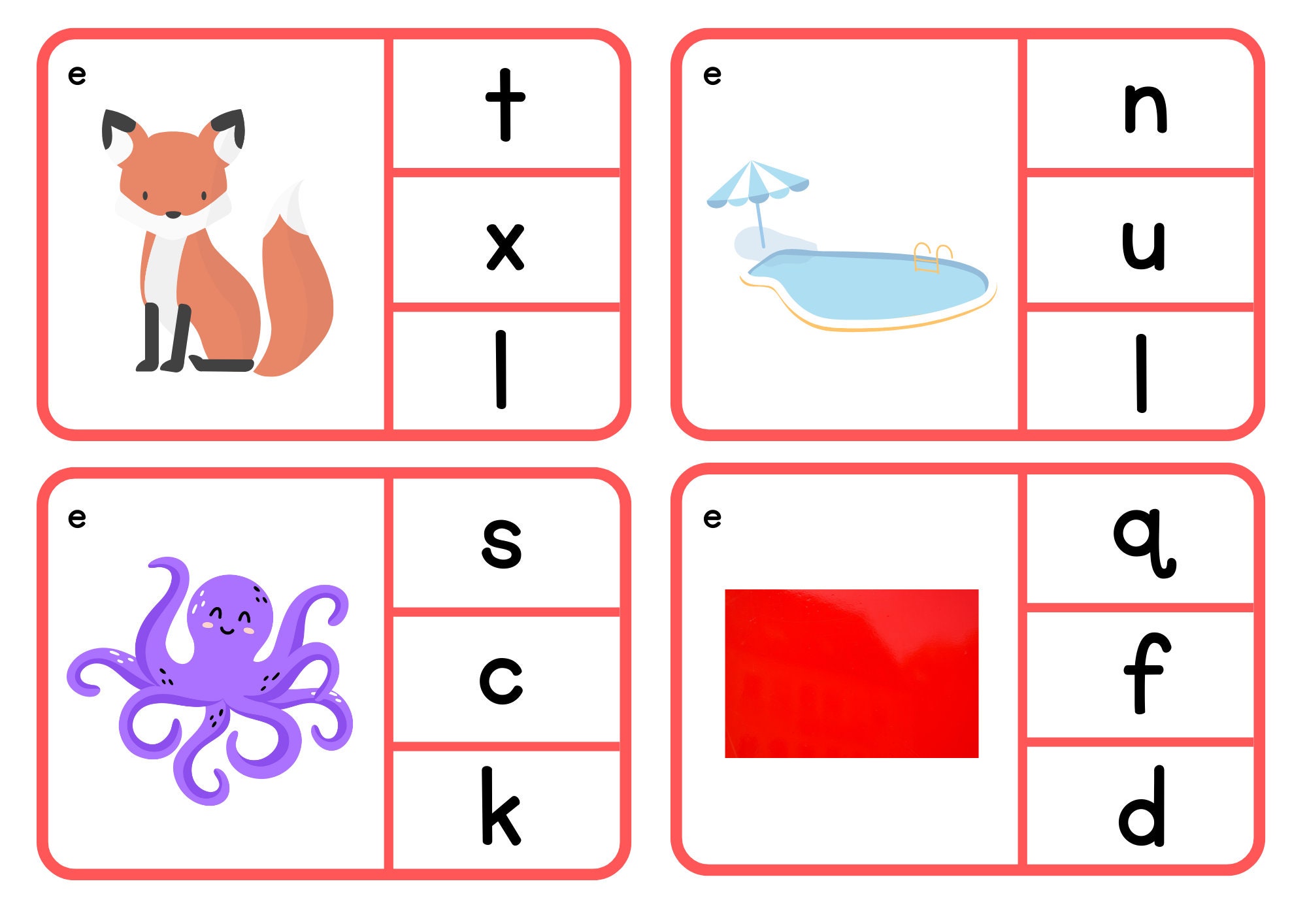 Beginning Middle End Sound Clip Cards Bundle Phonics Activity Alphabet ...