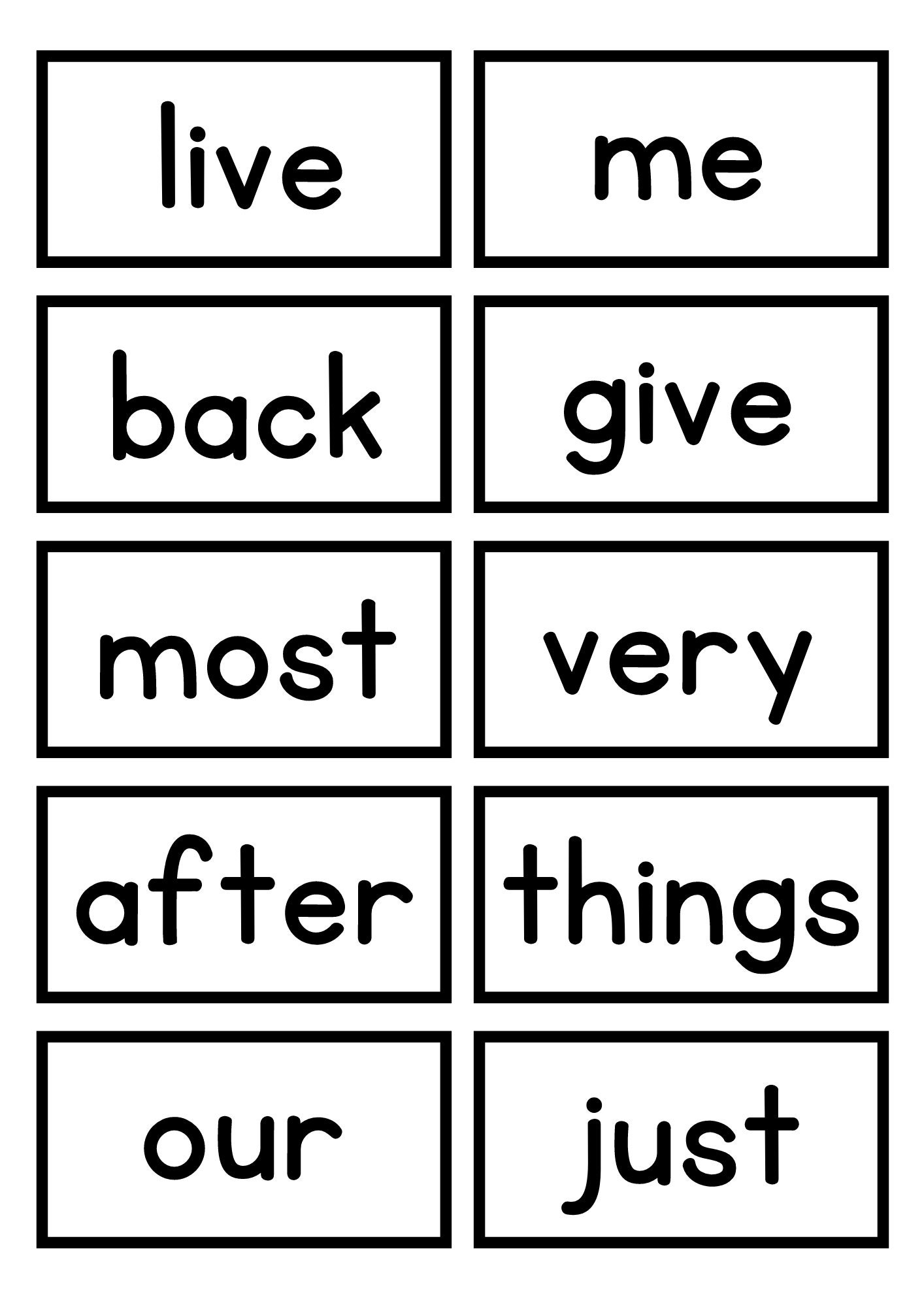 Fry's Second 100 Sight Words Flashcards, Grades 1-2 (printable) - Etsy