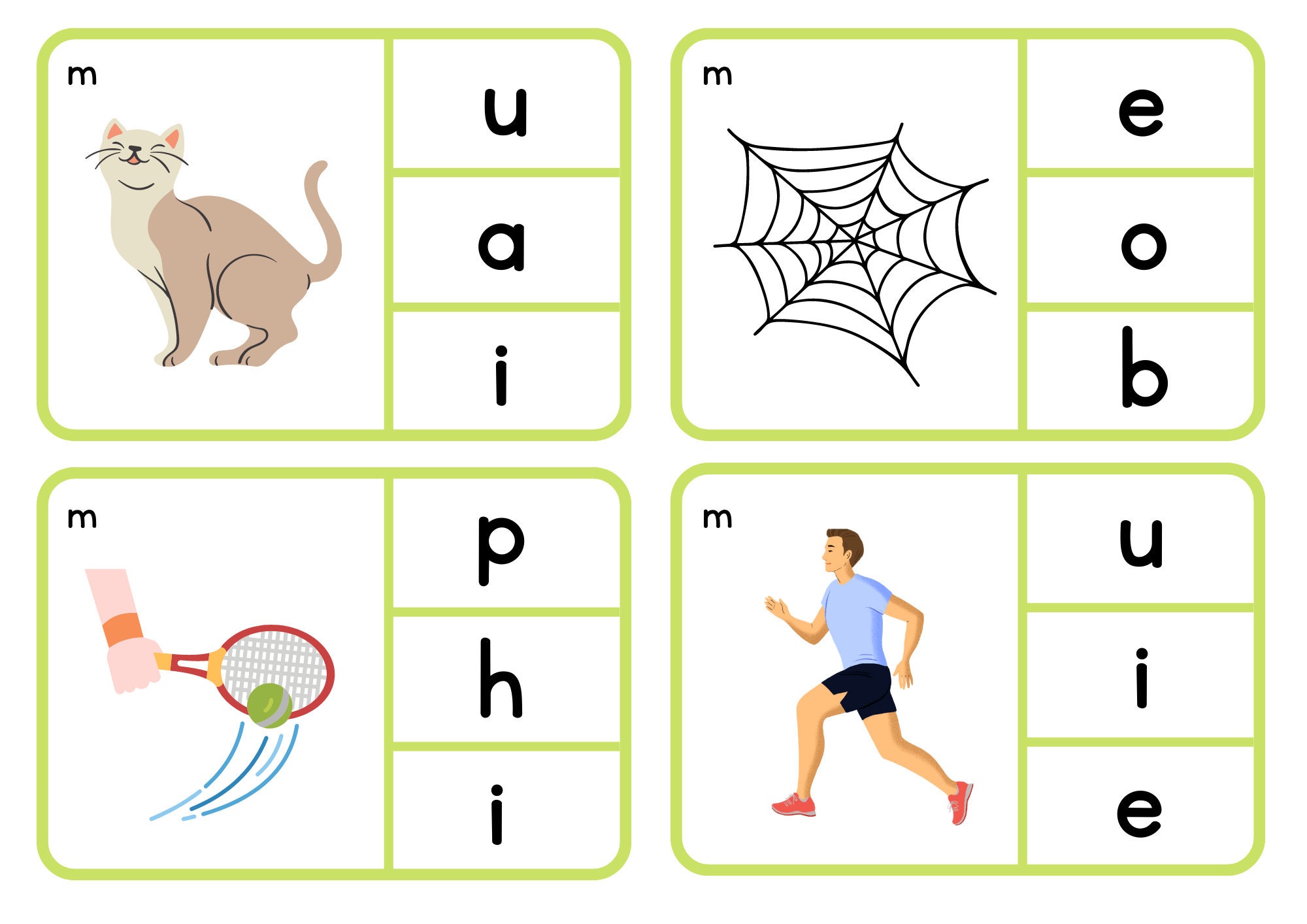 Beginning Middle End Sound Clip Cards Bundle Phonics Activity Alphabet ...