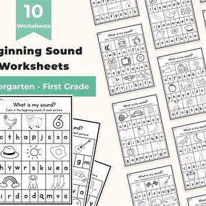 Beginning Sound Worksheets! Phonological Awareness! Phonics! Worksheets ...