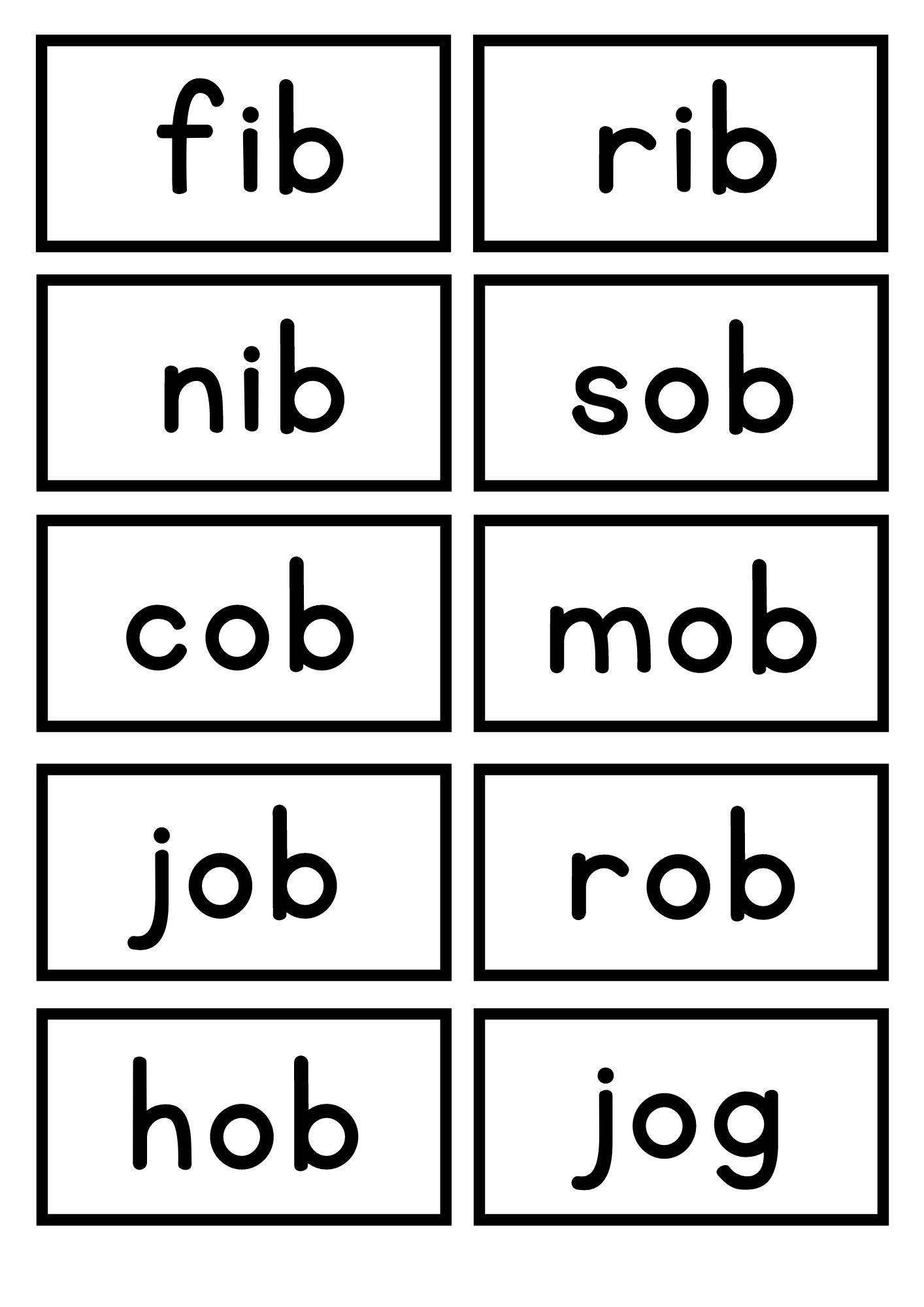 CVC Words Flashcards Consonant Vowel Consonant Reading Blend CVC Words ...