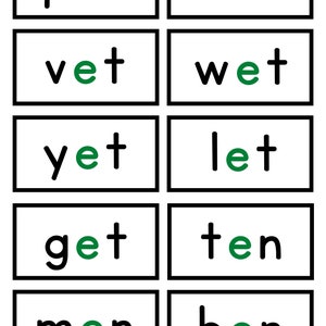 CVC Words Flashcards | Phonics, Reading, Early Reader (printable) - Etsy