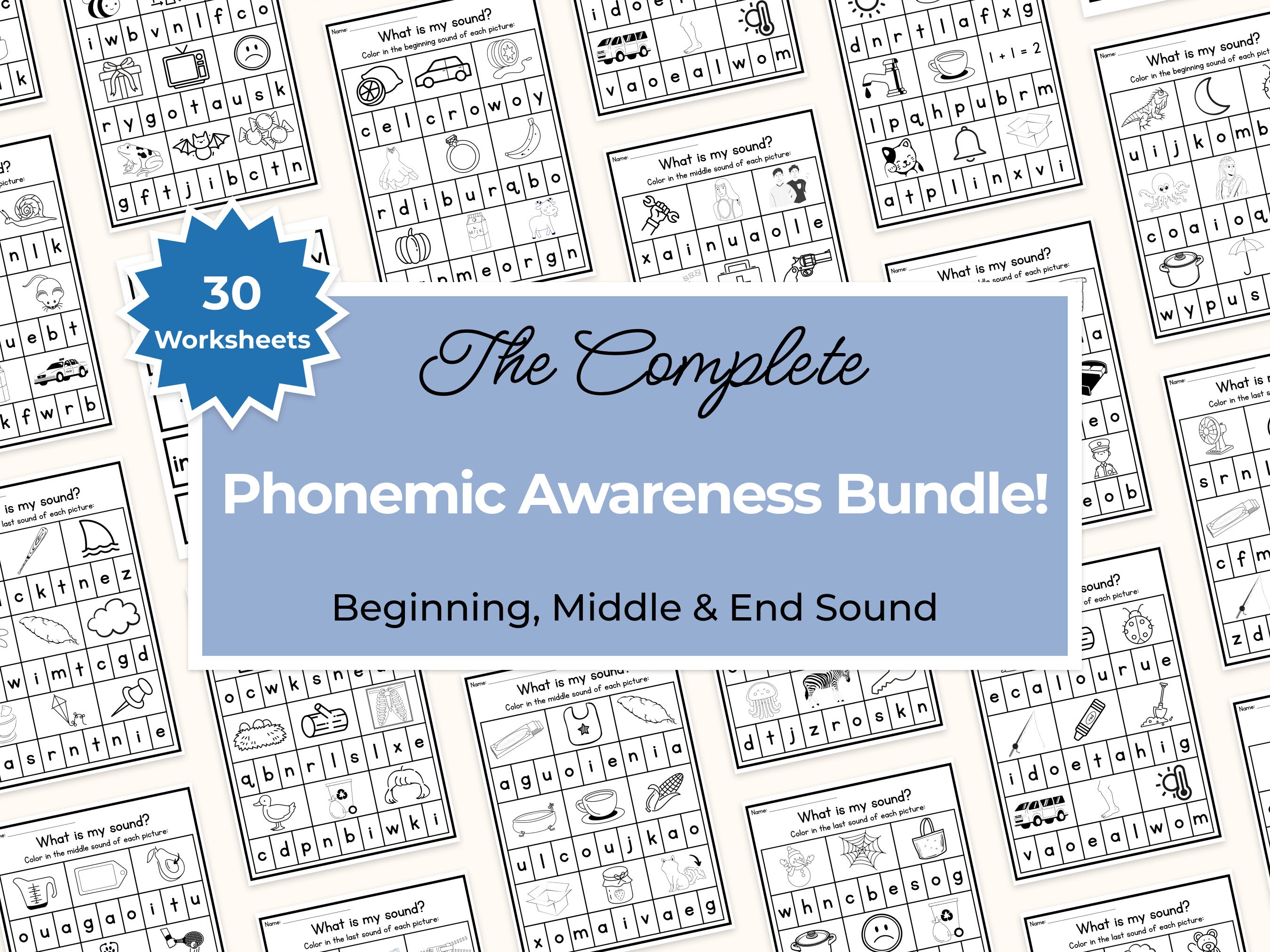 Phonemic Awareness! Bundle! Phonics! Worksheets! Reading! Activities ...