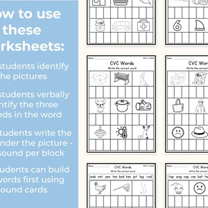 CVC Worksheets! CVC Activities! CVC Writing! Consonant Vowel Consonant ...