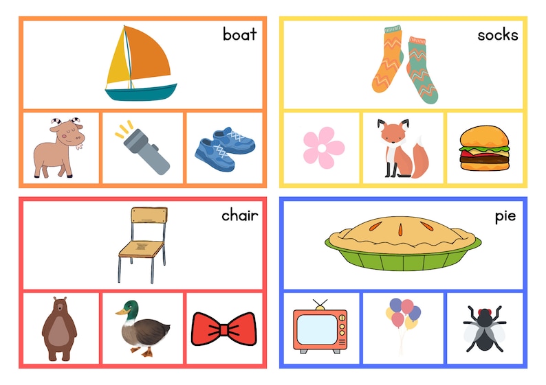 Rhyming Words! Clip Cards! Rhyme! Rhyming Activity! Pre- Kindergarten ...