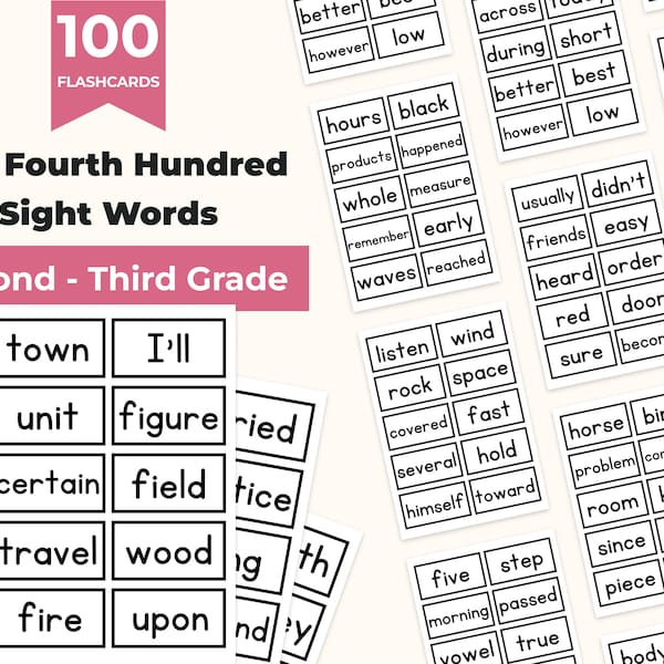 First Grade Sight Words Printable - Etsy