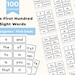Fry's First 100 Sight Words Flashcards, Printable (PDF) - Etsy