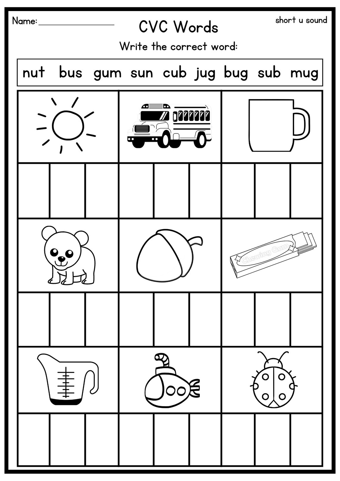 CVC Worksheets! CVC Activities! CVC Writing! Consonant Vowel Consonant ...