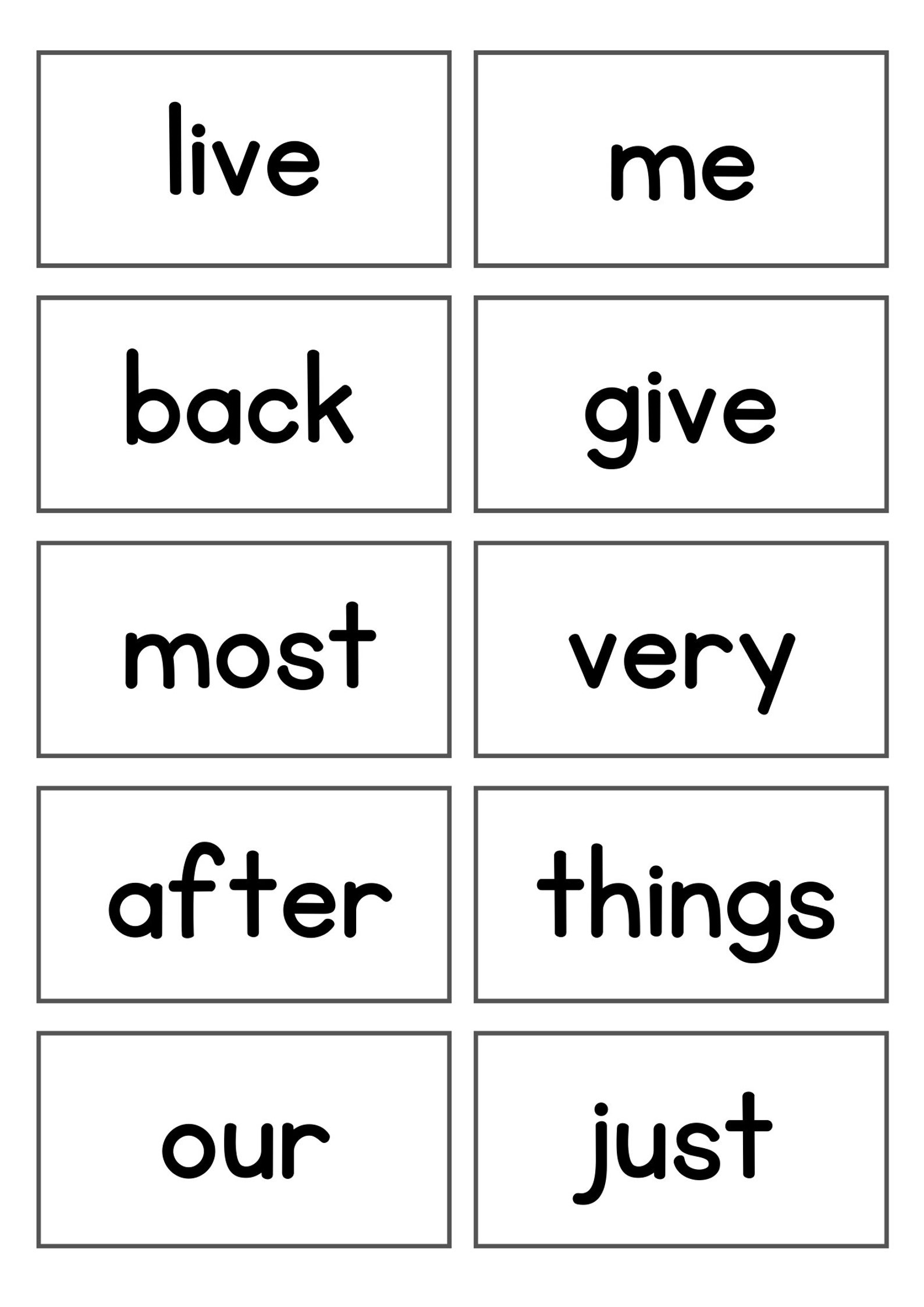 Fry's Second 100 Sight Words. Printable. Flashcards. - Etsy