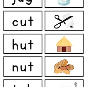 CVC Words! Picture Cards! Word Families! Matching Flashcards! CVC Games ...