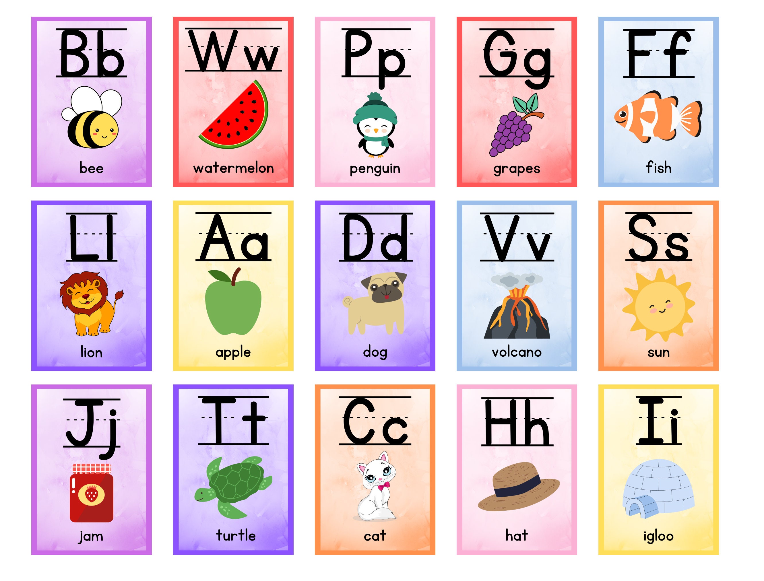 Alphabet Posters! Alphabet Display! Classroom Display! Alphabet Chart ...