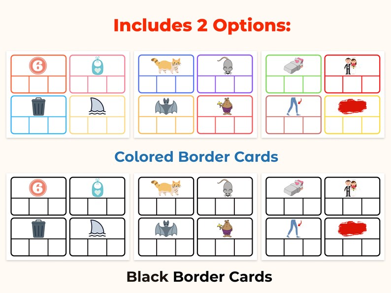 CVC Word Building Cards Writing Cards CVC Words (Download Now) - Etsy